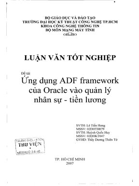 Ứng dụng ADF Framework của Oracle vào quản lý nhân sự tiền lương