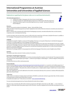 International programmes 2