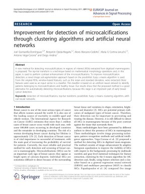 Báo cáo hóa học: " Improvement for detection of microcalcifications through clustering algorithms