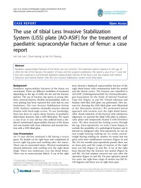 báo cáo hóa học:" The use of tibial Less Invasive Stabilization System ...