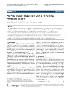 Báo cáo hóa học: " Moving object detection using keypoints reference model" pot