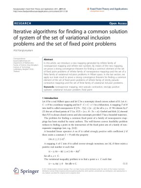 Báo cáo hóa học: " Iterative algorithms for finding a common solution of system of the set of ...