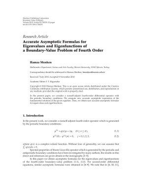 báo cáo hóa học:" Research Article Accurate Asymptotic Formulas for Eigenvalues and Eigenfuncti