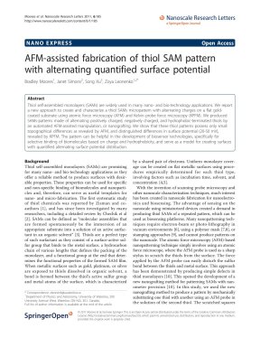 Báo cáo hóa học: " AFM-assisted fabrication of thiol SAM pattern with ...