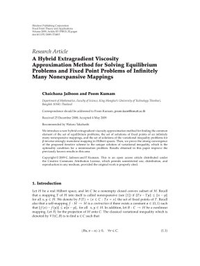 Báo cáo hóa học: "Research Article A Hybrid Extragradient Viscosity ...