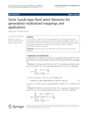 Báo cáo hóa học: " Some Suzuki-type fixed point theorems for generalized multivalued mappings and