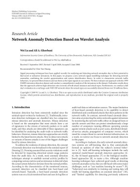 Báo cáo hóa học: " Research Article Network Anomaly Detection Based on Wavelet Analysis" doc