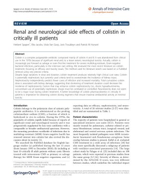 Báo cáo hóa học: " Renal and neurological side effects of colistin in ...