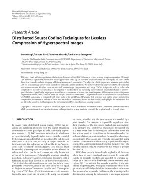 Báo cáo hóa học: " Research Article Distributed Source Coding Techniques for Lossless ...