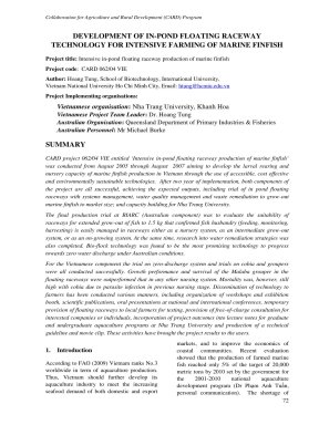 Báo cáo nghiên cứu khoa học " DEVELOPMENT OF IN-POND FLOATING RACEWAY ...