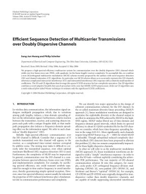 Báo cáo hóa học: " Efﬁcient Sequence Detection of Multicarrier Transmissions over Doubly Dispersive