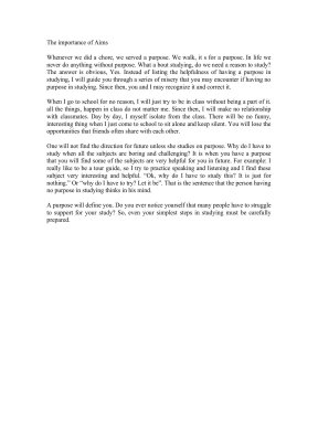 The importance of Aims pdf