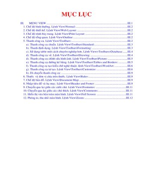 Giáo trình Tin học Microsoft Word 2000 - Menu View (Nguyễn Quốc Trung) ppt