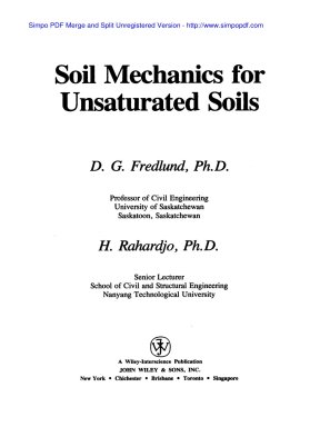 Soil Mechanics for Unsaturated Soils pdf