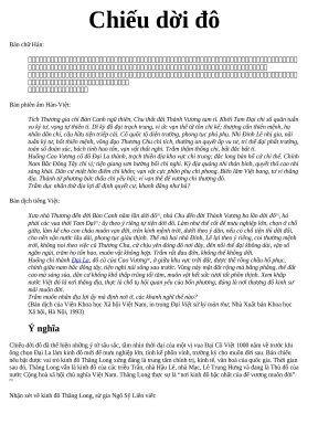 Chiếu Dời Đô của Lý Công Uẩn