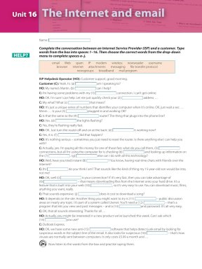 Unit 16: The Internet and email ppt