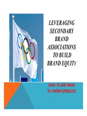 thuyết trình leveraging secondary brand associations to build brand equity