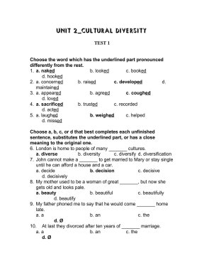 UNIT 2_CULTURAL DIVERSITY_Test 1.doc