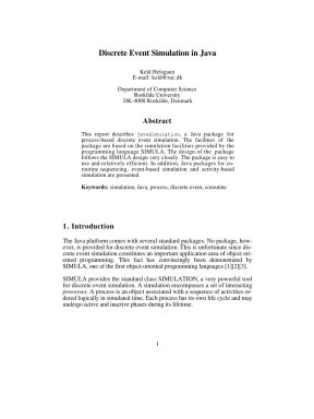 discrete event simulation in java