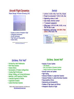 Aircraft Flight Dynamics Robert F. Stengel Lecture1 Introduction to ...