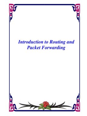 introduction to routing and packet forwarding