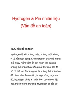 Hydrogen & Pin nhiên liệu (Vấn đề an toàn) pdf