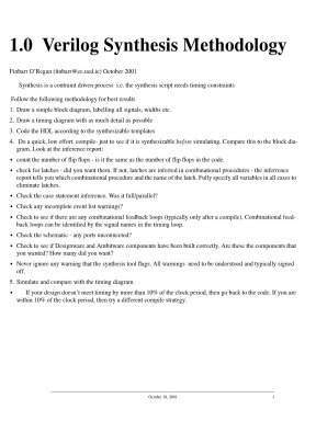 Verilog synthesis methodology pdf