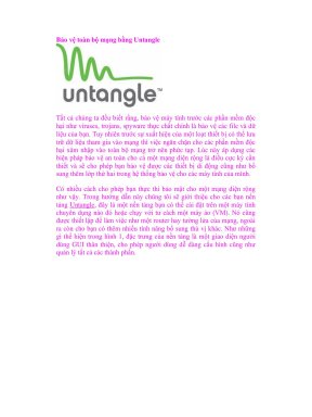 Bảo vệ toàn bộ mạng bằng Untangle pdf