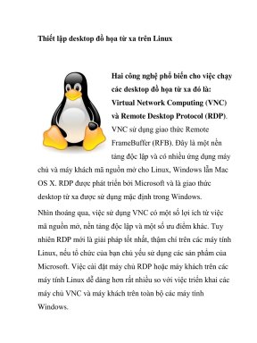 Thiết lập desktop đồ họa từ xa trên Linux Hai công nghệ phổ biến cho việc potx