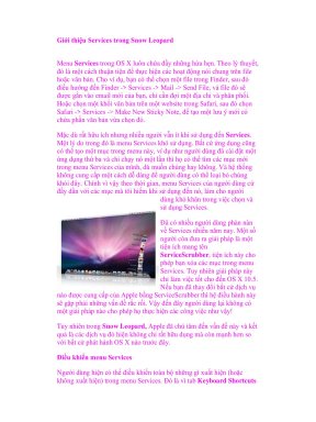 Giới thiệu Services trong Snow Leopard Menu pps