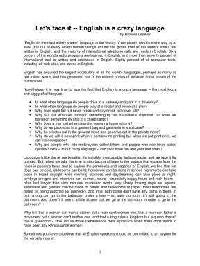 Let''''s face it -- English is a crazy language pps