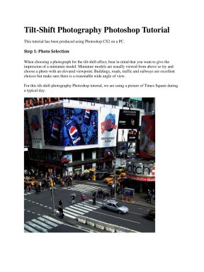 Hướng dẫn Nhiếp ảnh Photoshop Tilt-Shift ppsx