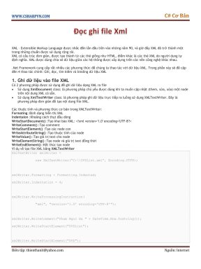 Đọc ghi file Xml doc