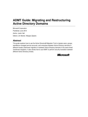 ADMT Guide: Migrating and Restructuring Active Directory Domains