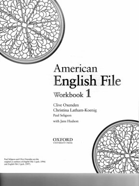 american english file 1 workbook
