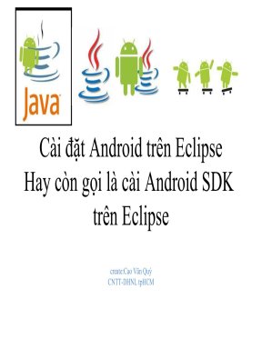 Cài đặt Android trên Eclipse pptx