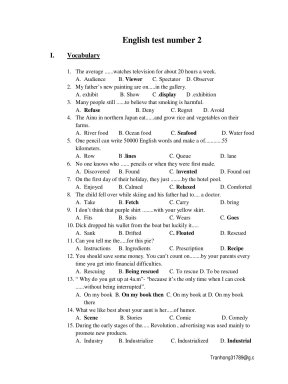 English test number 2 ppt