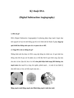 Kỹ thuật DSA (Digital Subtraction Angiography) ppt - Tài liệu text