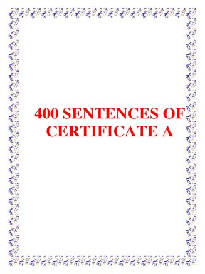 400 SENTENCES OF CERTIFICATE A ppsx