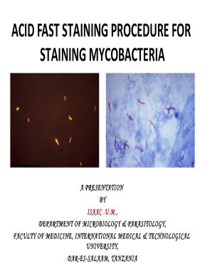 acid fast staining procedure for staining mycobacteria