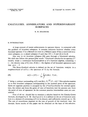 Báo cáo toán học: "Calculuses, annihilators and hyperinvariant subspaces " doc