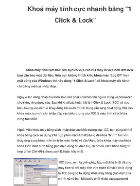 Khoá máy tính cực nhanh bằng “1 Click & Lock” docx