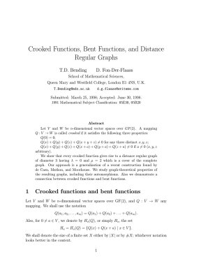 Báo cáo toán học: " Crooked Functions, Bent Functions, and Distance ...