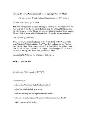 Sử dụng đối tượng NamespaceContext của ngôn ngữ Java với XPath Các ...