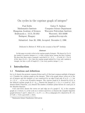Báo cáo toán học: "On cycles in the coprime graph of integers1" docx