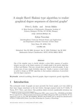 Báo cáo toán học: "A simple Havel–Hakimi type algorithm to realize ...