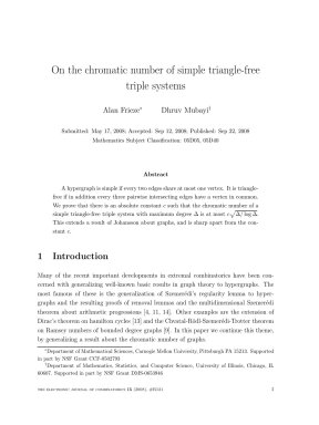 Báo cáo toán học: "On the chromatic number of simple triangle-free ...