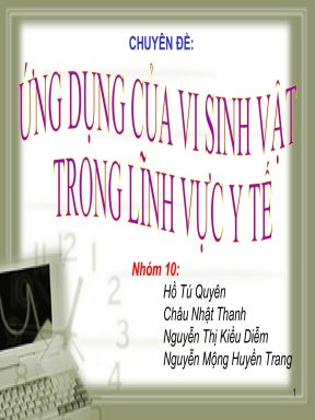 Chuyên đề : Tình hình ứng dụng của VSV trong Y tế docx