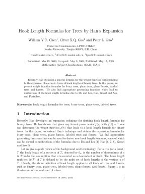 Báo cáo toán học: "Hook Length Formulas for Trees by Han’s Expansion" doc