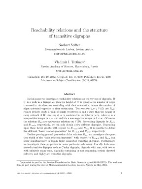 Báo cáo toán học: " Reachability relations and the structure of ...